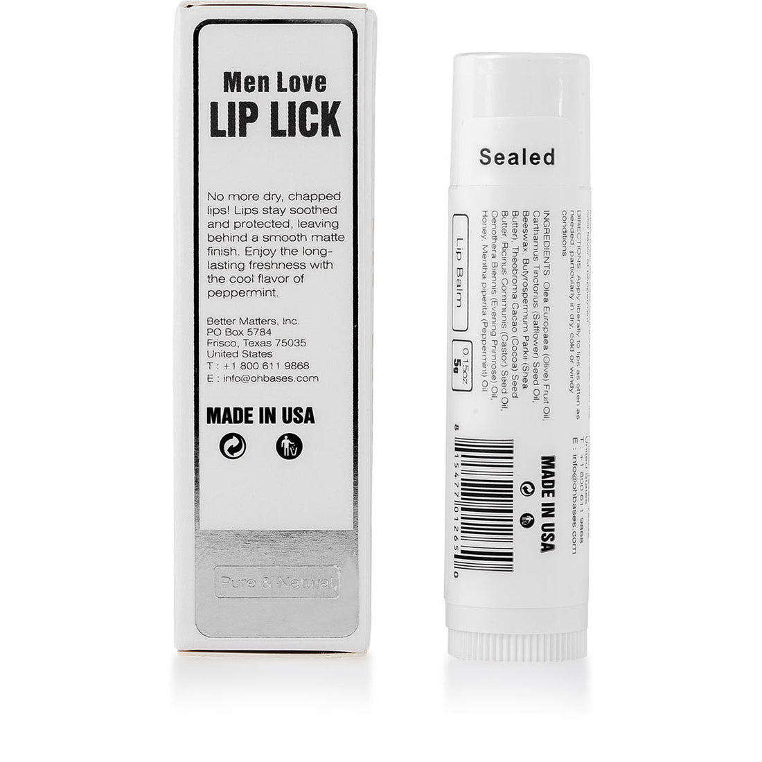 Best All Natural Lip Balm for Men Chapped Lips – OhBases